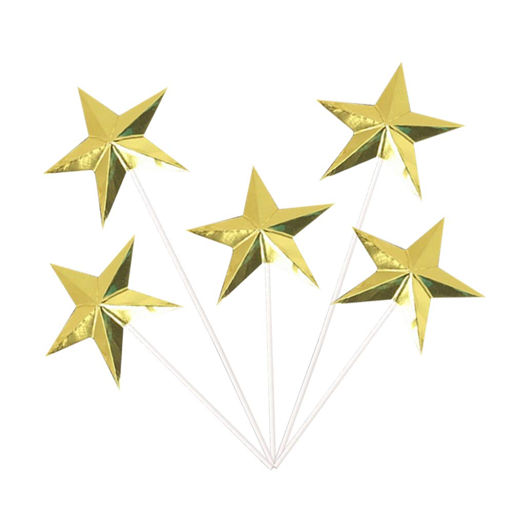 Gold Foil Stars Cake Topper - Party Buz