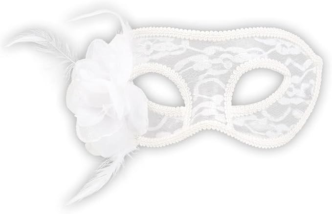 Mystique White Lace Eye mask - Party Buz
